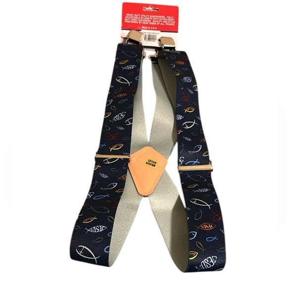 Accessories | Rugged Heavy Duty Jesus Fish Suspenders Yankee Forge ...